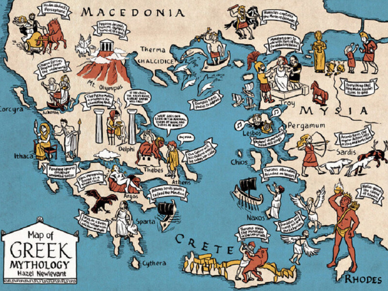 Odyssey Greek Mythology Map